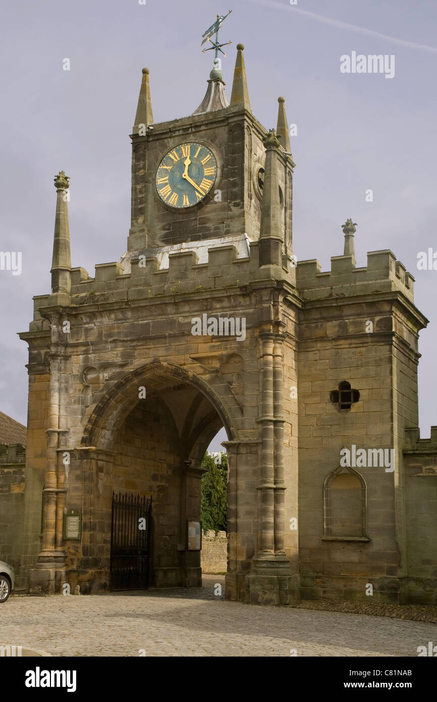 England County Durham Bishop Auckland castle gate Stock Photo - Alamy