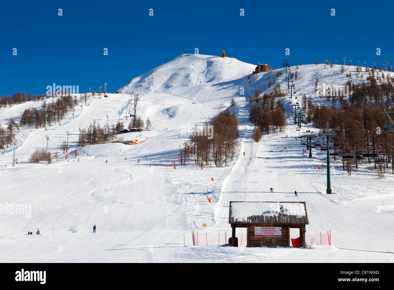 Sestriere ski resort, Piemonte, Italy Stock Photo - Alamy