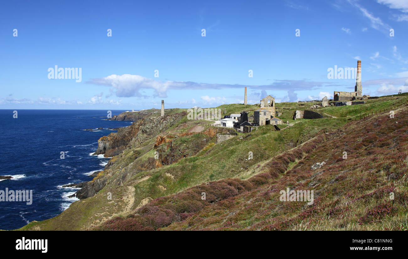 Levant Tin Mine at Trewellard, Pendeen, near St Just, Cornwall, England ...