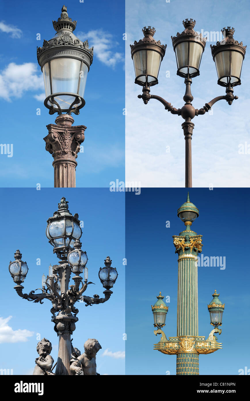 The Parisian ancient street lanterns. Paris, France Stock Photo - Alamy