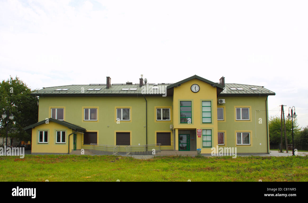 Local Social Welfare Centre and Public Library building in Krzywda ...
