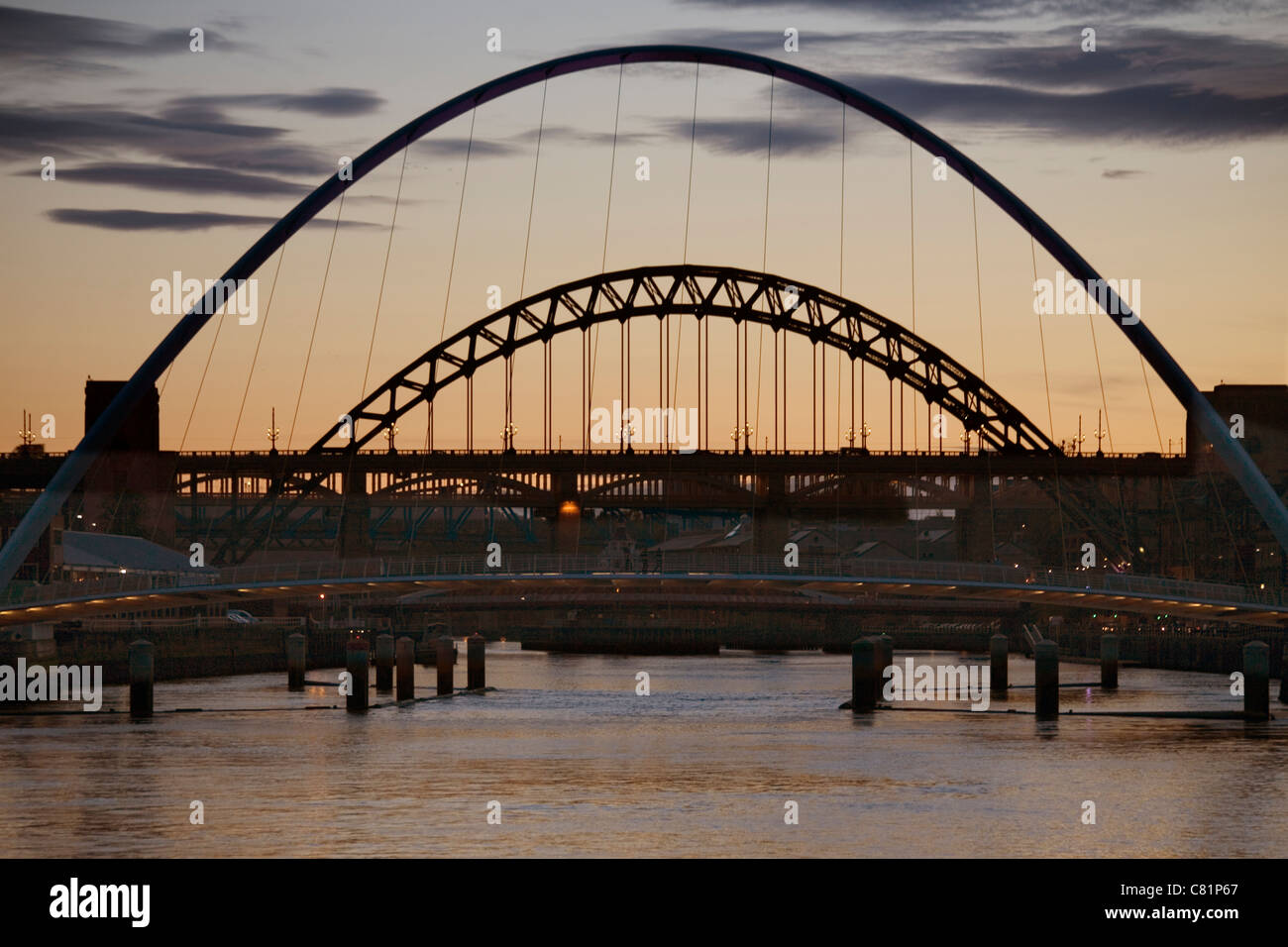 England Tyne&Wear Tyne bridges Stock Photo - Alamy