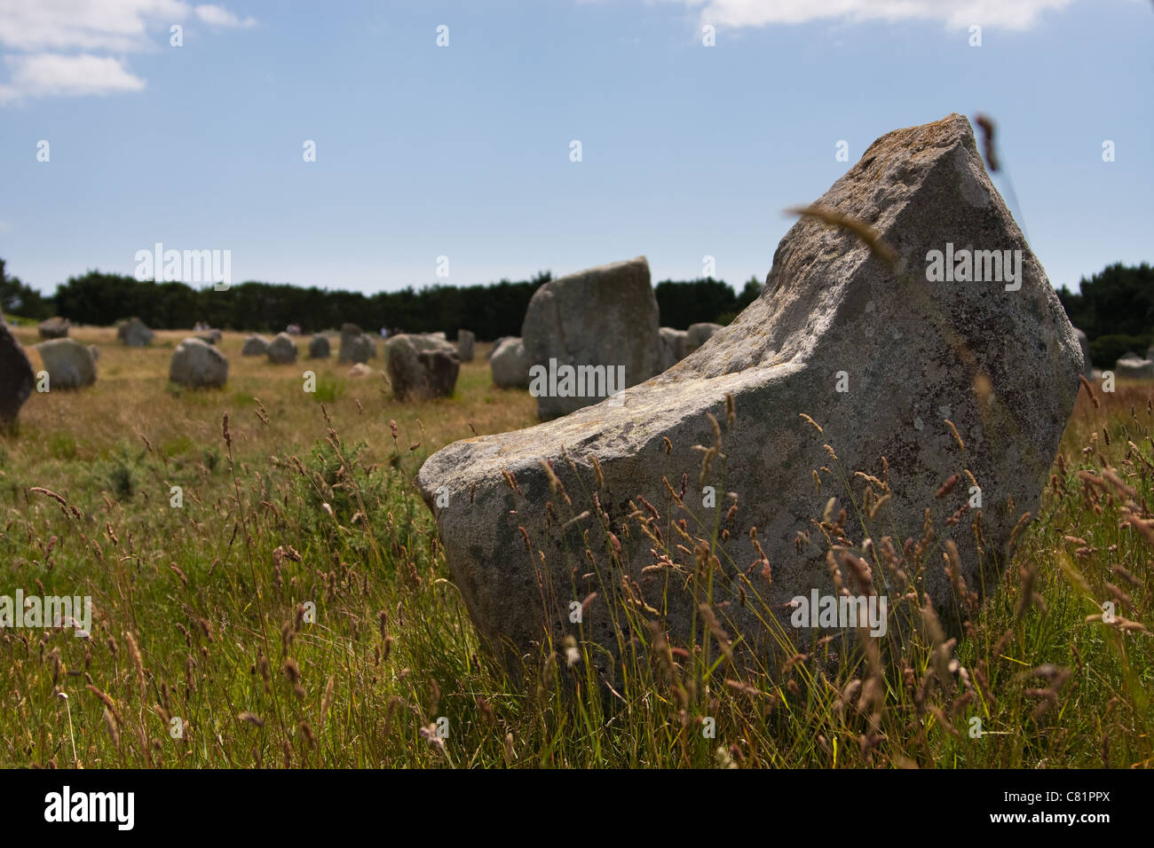 The Carnac Stones, a megalithic site in Brittany, France Stock Photo ...