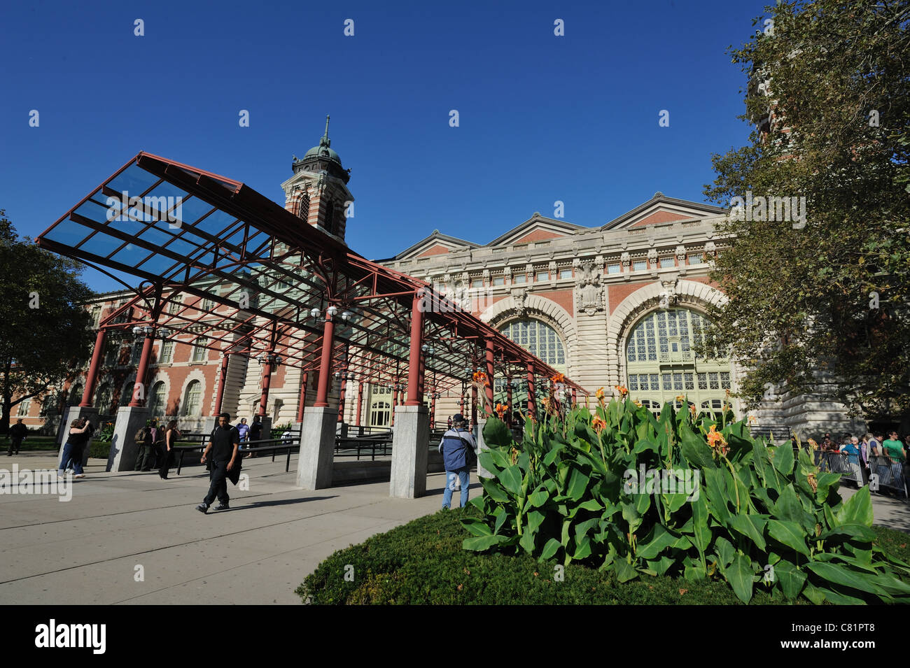 The main building at Ellis Island dates from 1900. Twelve million ...