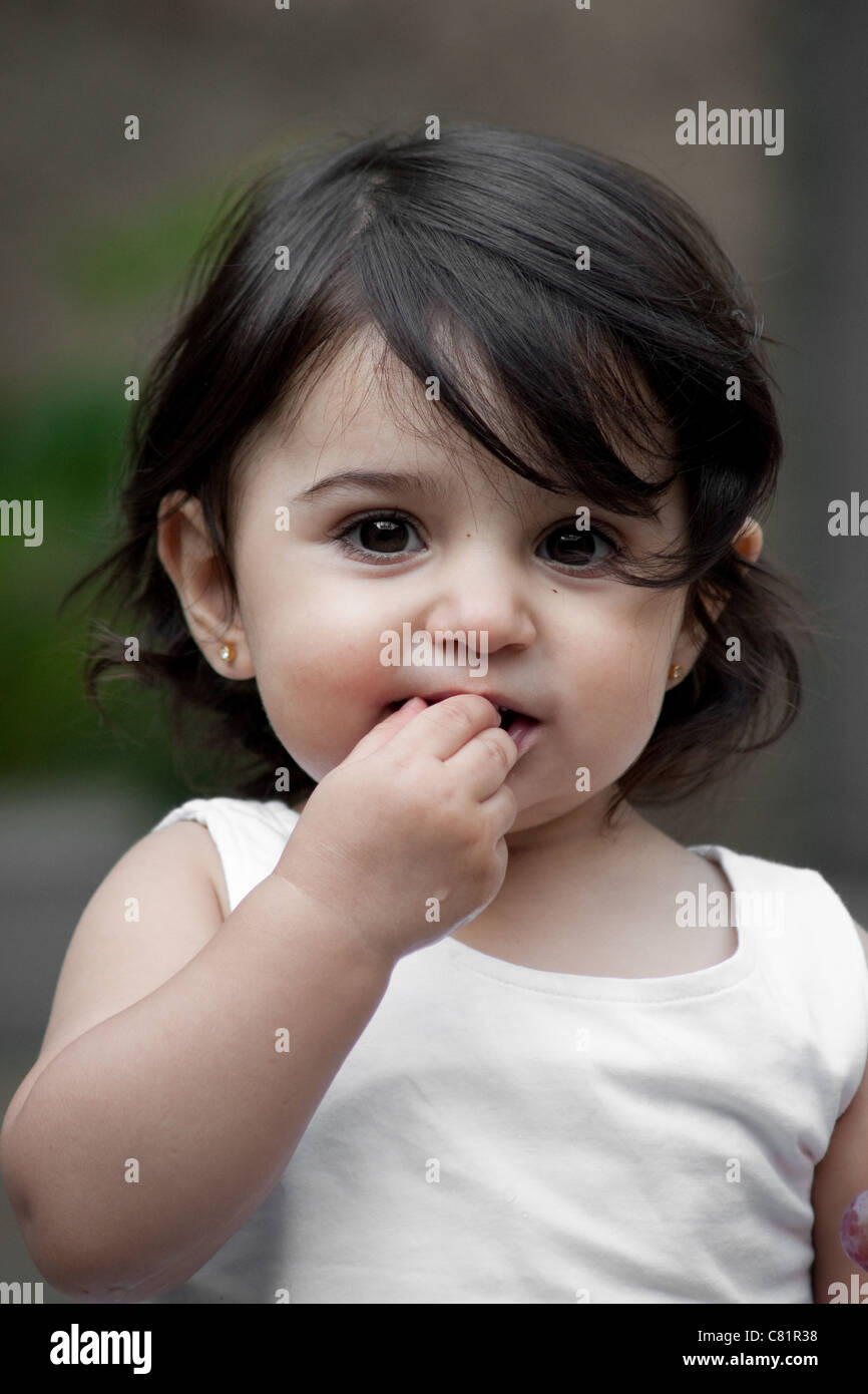 Smiling innocent sweet child Stock Photo - Alamy
