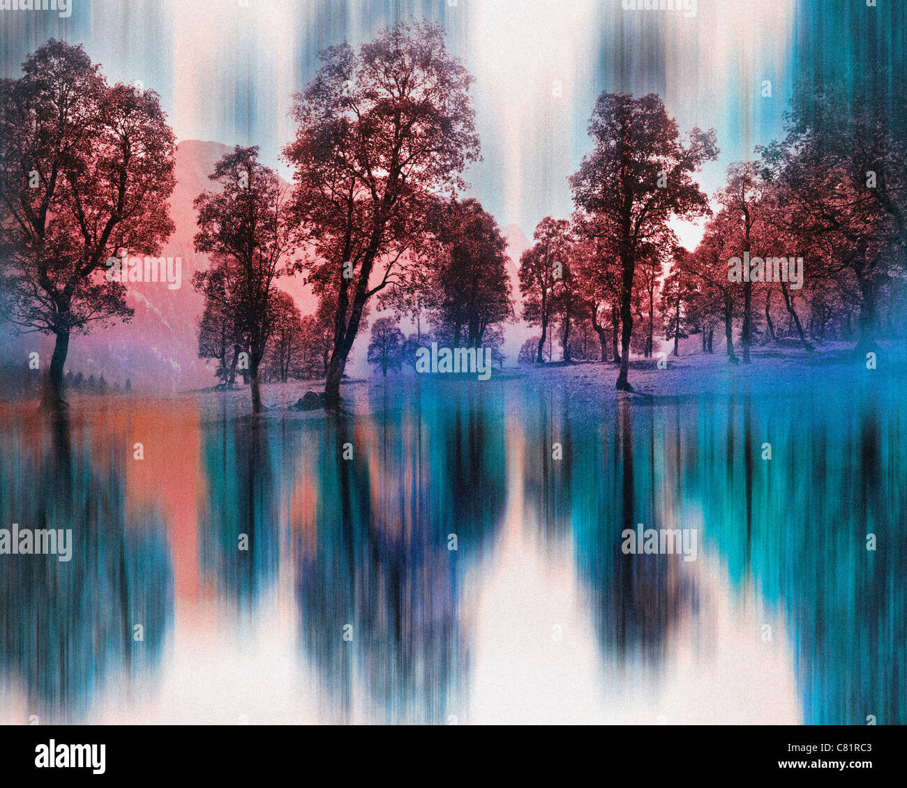 Digital painting autumn trees hi-res stock photography and images - Alamy