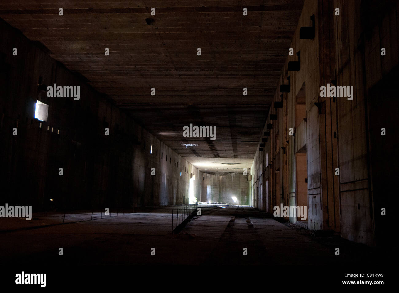 Interior of Second World War German U boat bunker "Valentin Stock Photo ...