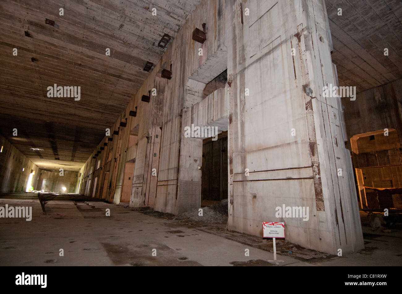 Interior of Second World War German U boat bunker "Valentin Stock Photo ...