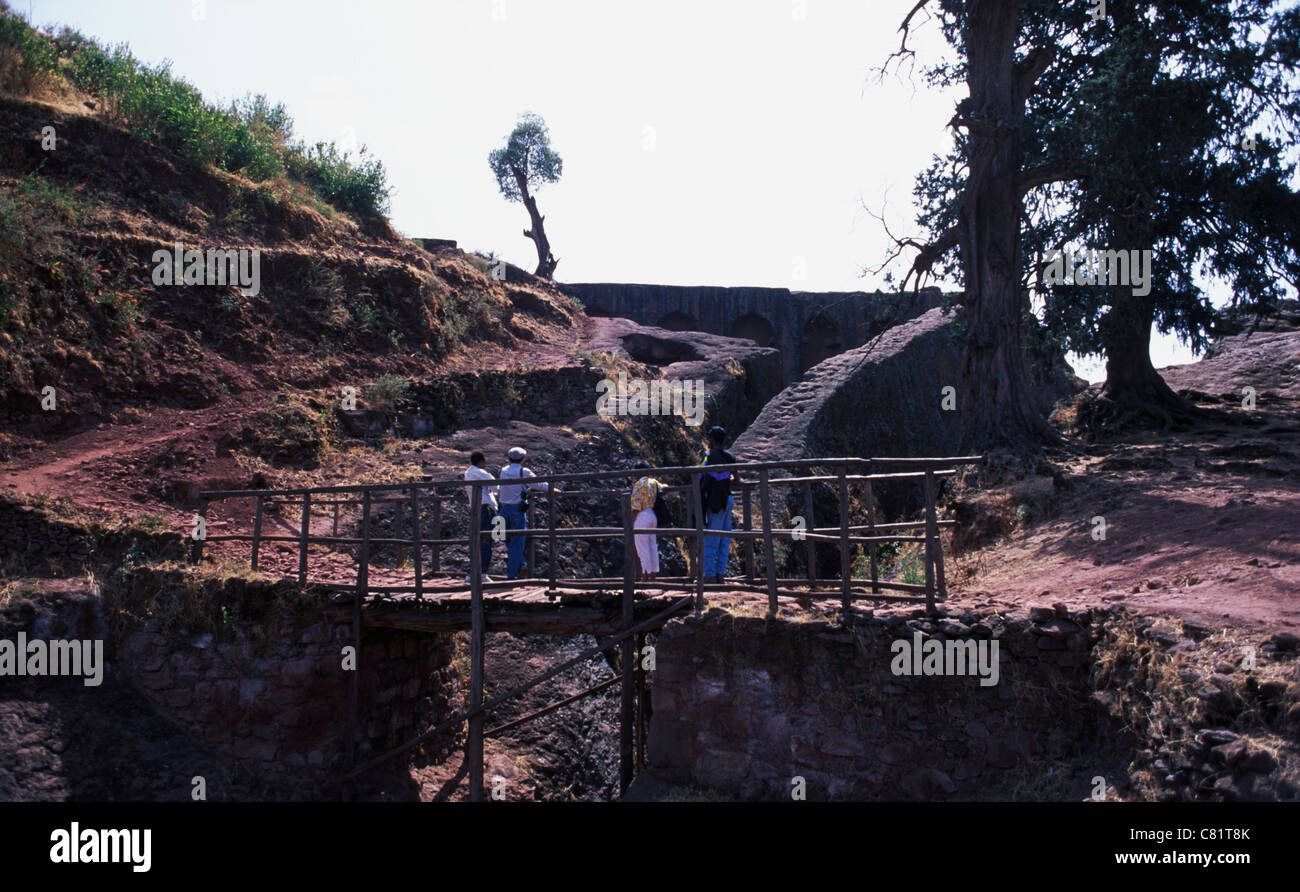Bridge over dry watercourse, Lalibela, Ethiopia Stock Photo - Alamy