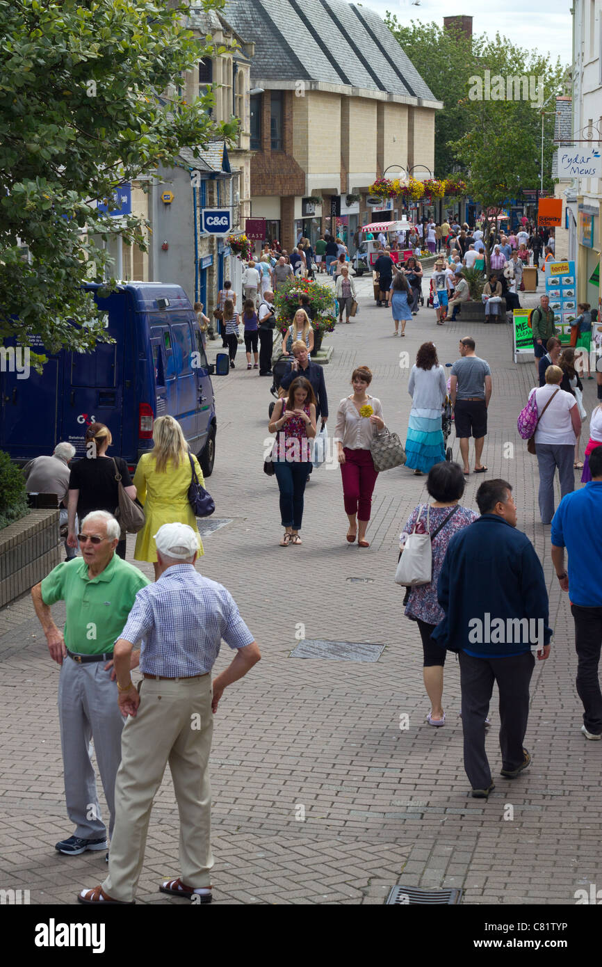 People shopping in Pydar Street, Truro, Cornwall UK Stock Photo - Alamy