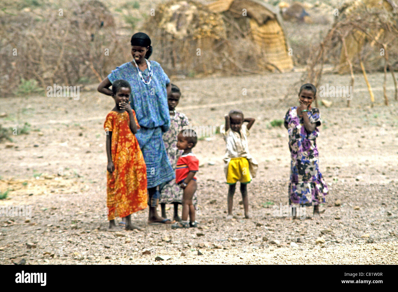 Somali family at a UNHCR refugee camp, Ethiopia Stock Photo - Alamy