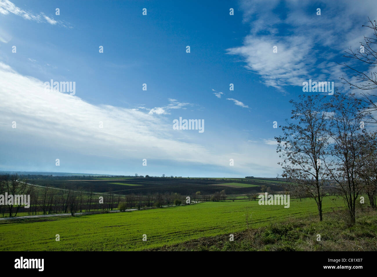 Farm landscape, agricultural land, Balkans, Bulgaria Stock Photo - Alamy