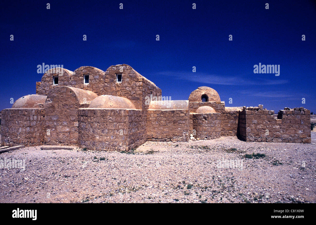 Qasr Amra castle in the Eastern Desert, Jordan Stock Photo - Alamy