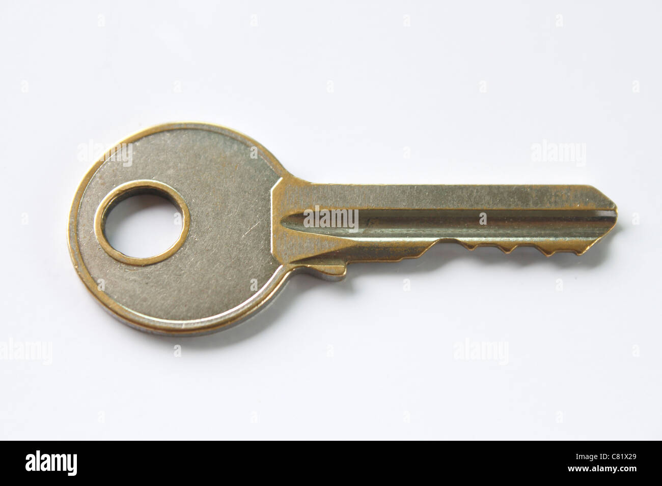 key on white background Stock Photo - Alamy