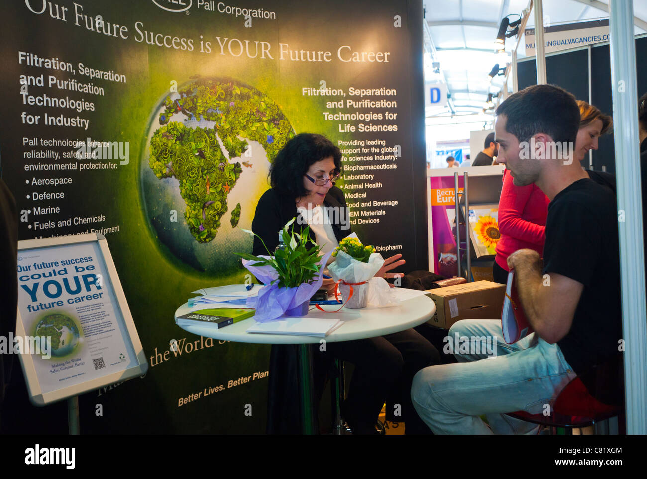 Paris, France, People at Paris Jobs Fair, Job Seeker Being Interviewed ...
