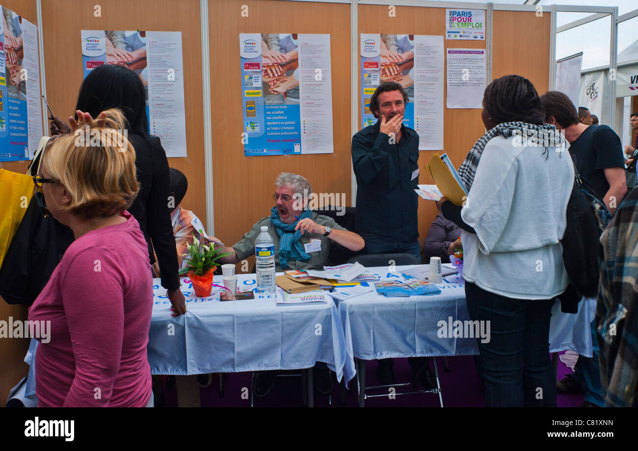 Paris, France, People at Paris Jobs Fair, City of Paris Social Business ...