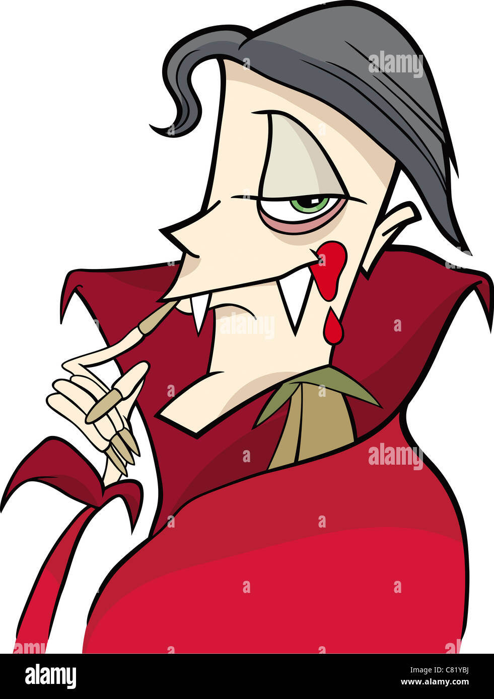 cartoon illustration of funny vampire Stock Photo - Alamy
