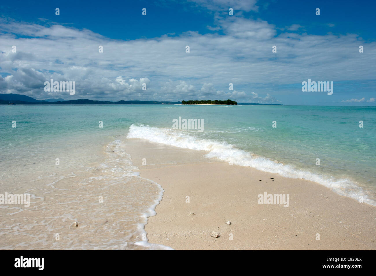 Madagascar Nosy Iranja isle beach and sea Indian Ocean Africa Stock ...
