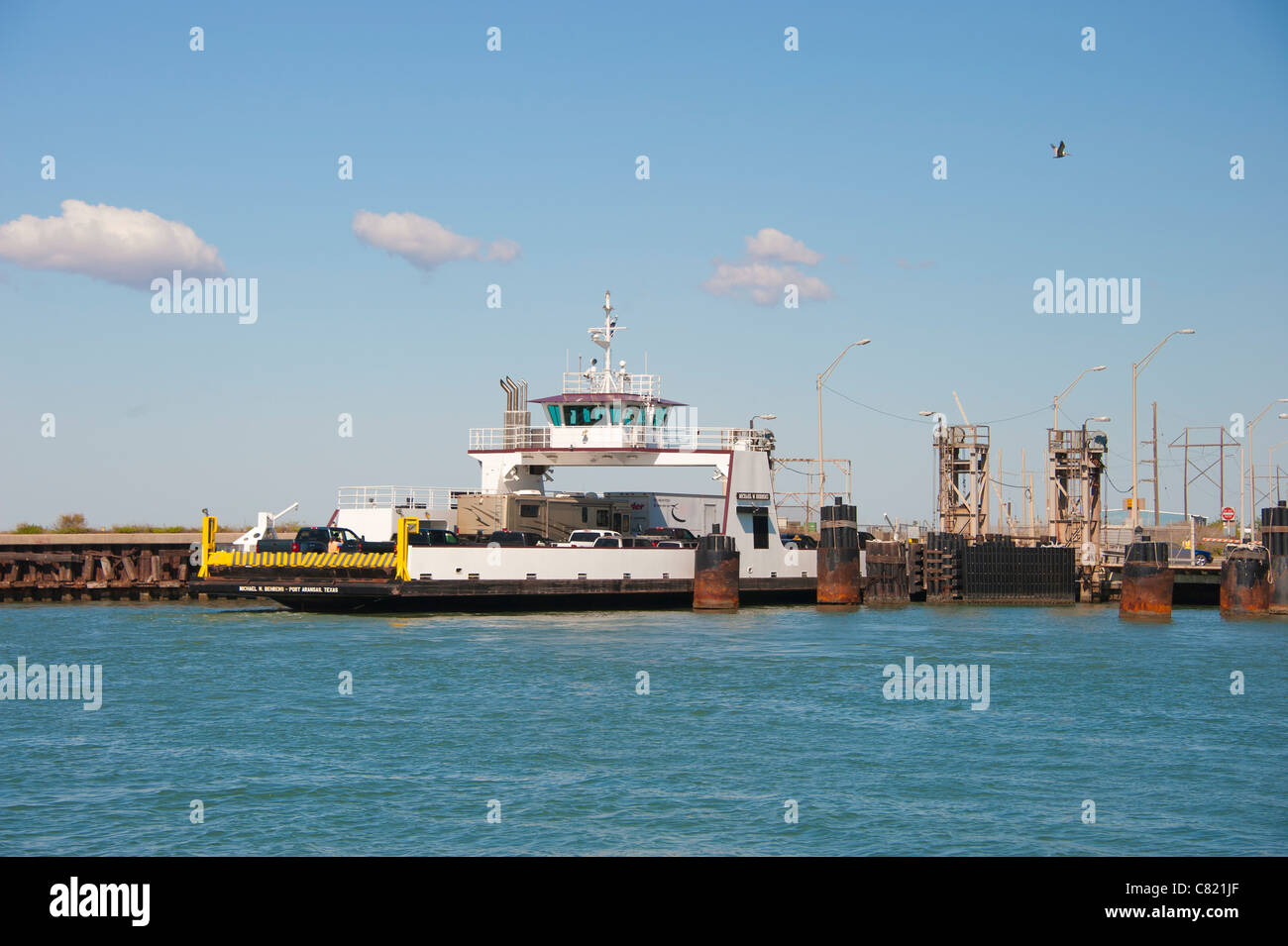Ferry Dock at the Gulf of Mexico Stock Photo - Alamy