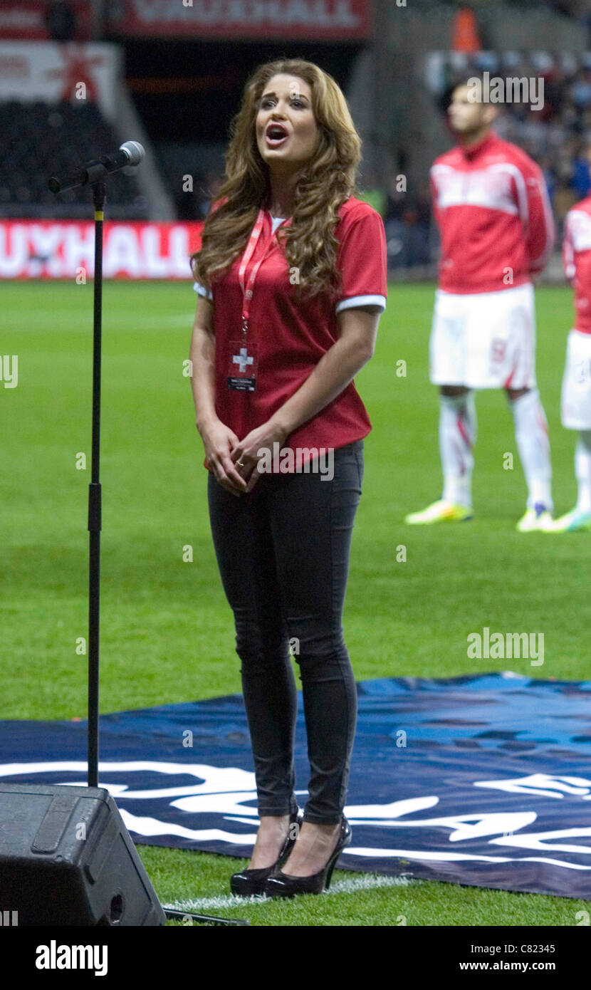 Wales v Switzerland @ the Liberty Stadium in Swansea. Miss Wales ...