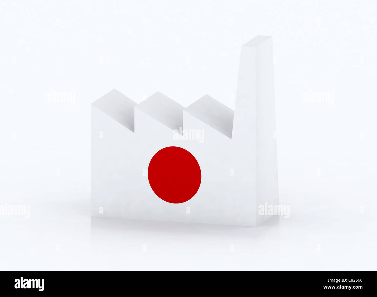 japan factory concept icon Stock Photo - Alamy
