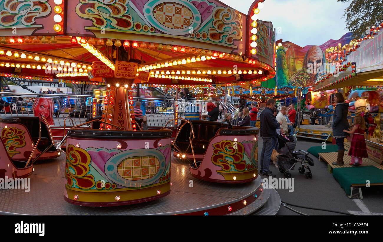 Funfair in Sandbach Cheshire UK Stock Photo - Alamy
