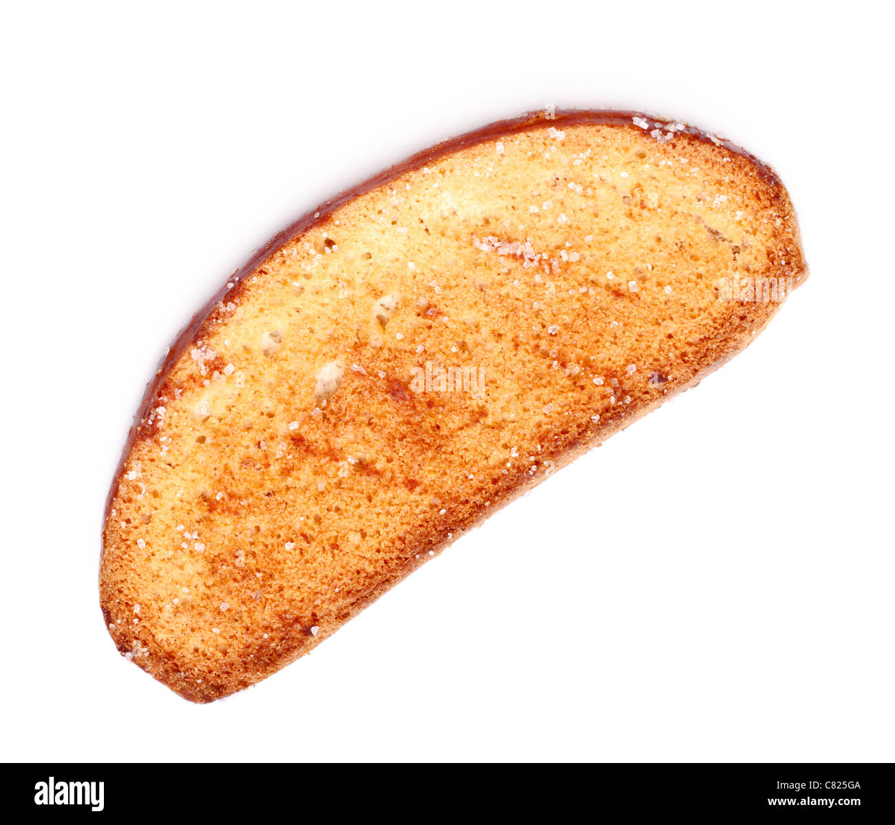 rusk in sugar side isolated on white Stock Photo - Alamy