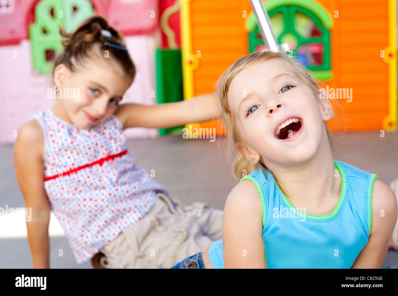 Nursery kids in playground hi-res stock photography and images - Alamy