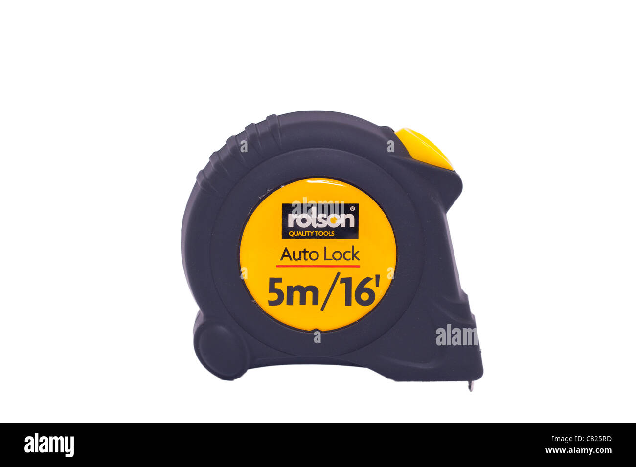 A rolson 5 metre tape measure on a white background Stock Photo - Alamy