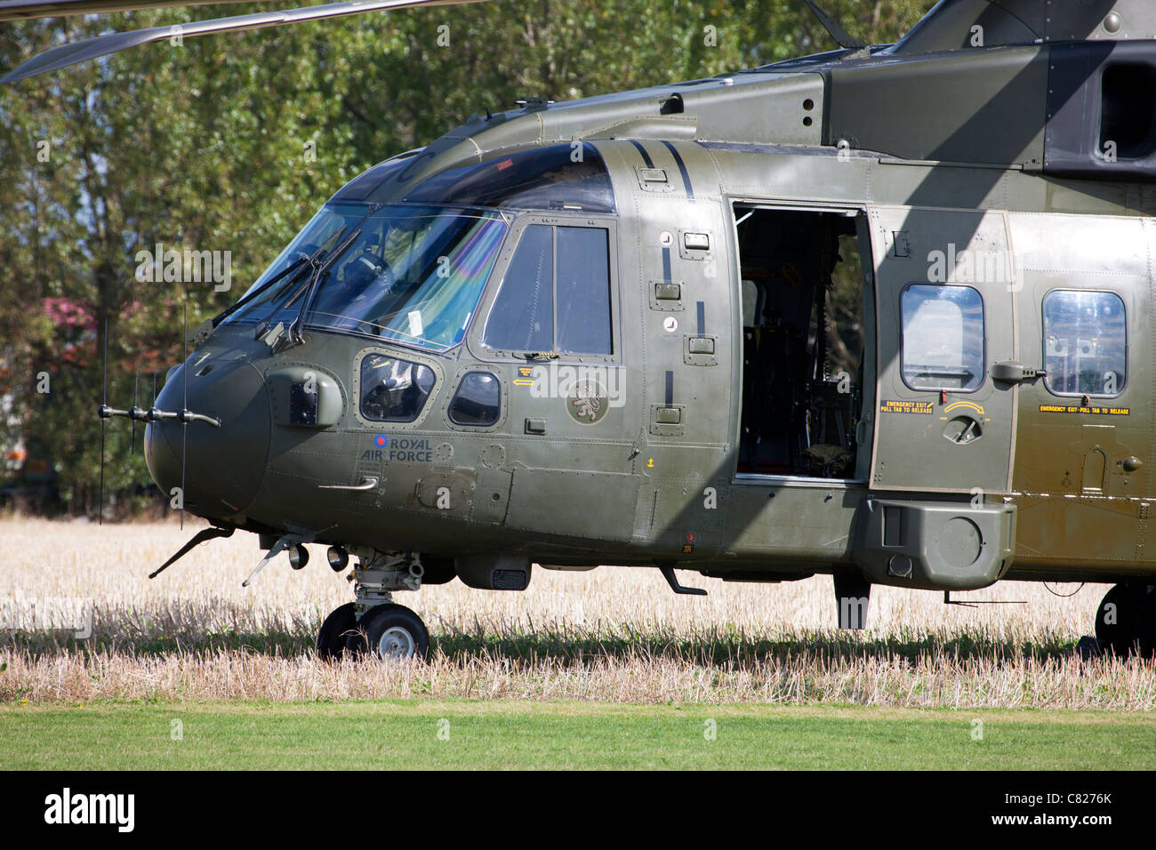 Agusta Westland EH1 EH101 Merlin HC3 ZJ119 RAF helicopter close-up of ...