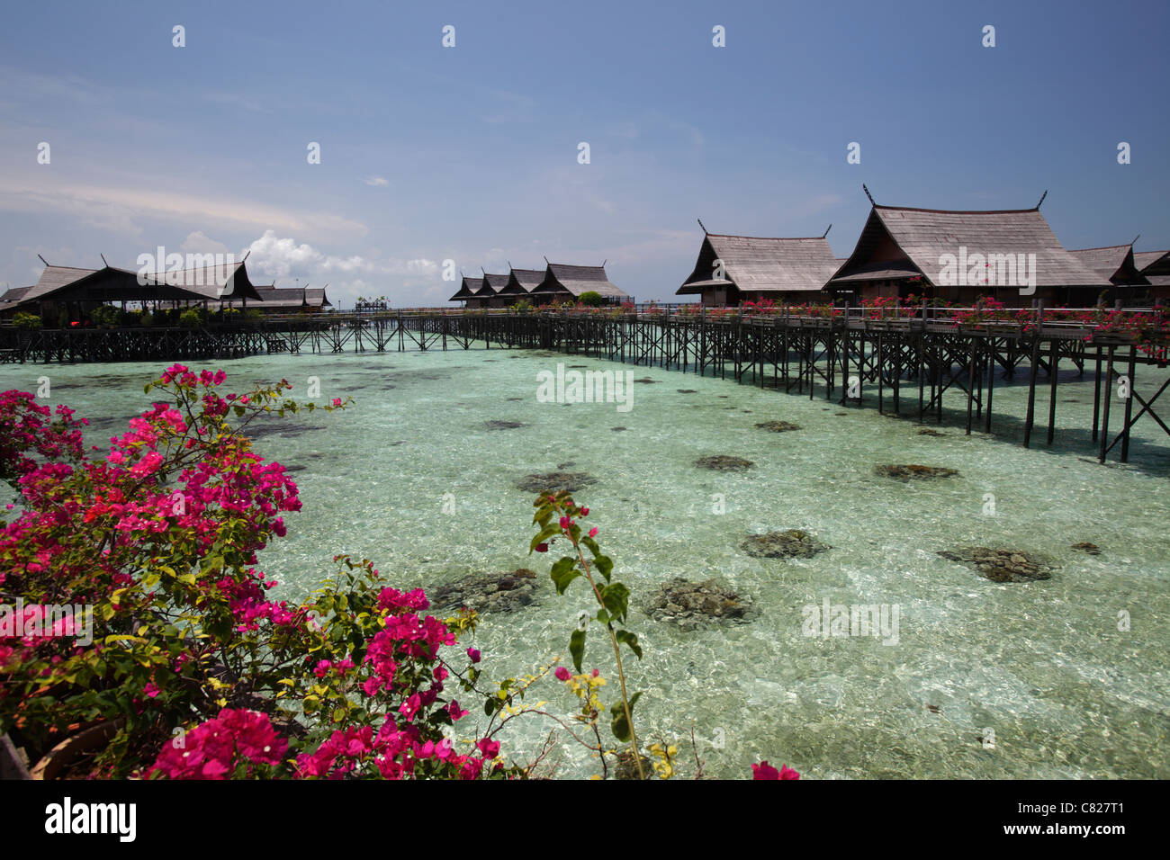 Kapalai resort at Kapalai Island, Borneo, Malaysia Stock Photo - Alamy