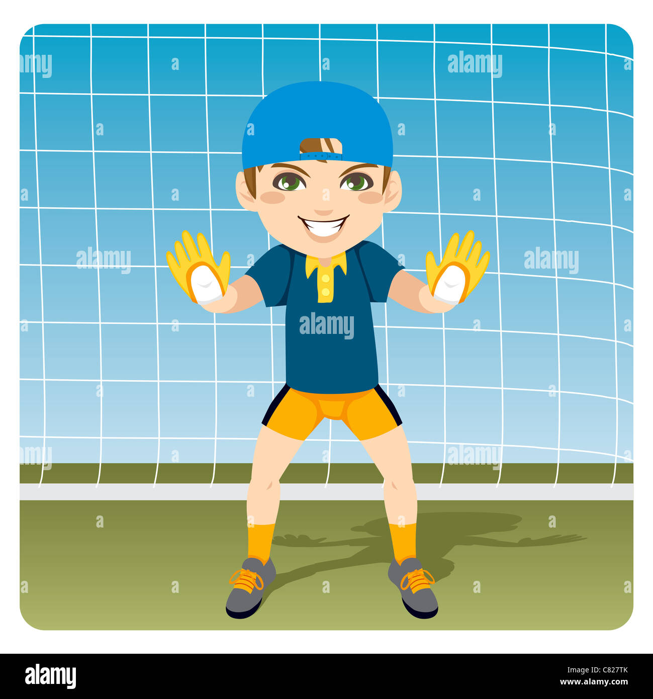 Cartoon football goalkeeper hi-res stock photography and images - Alamy