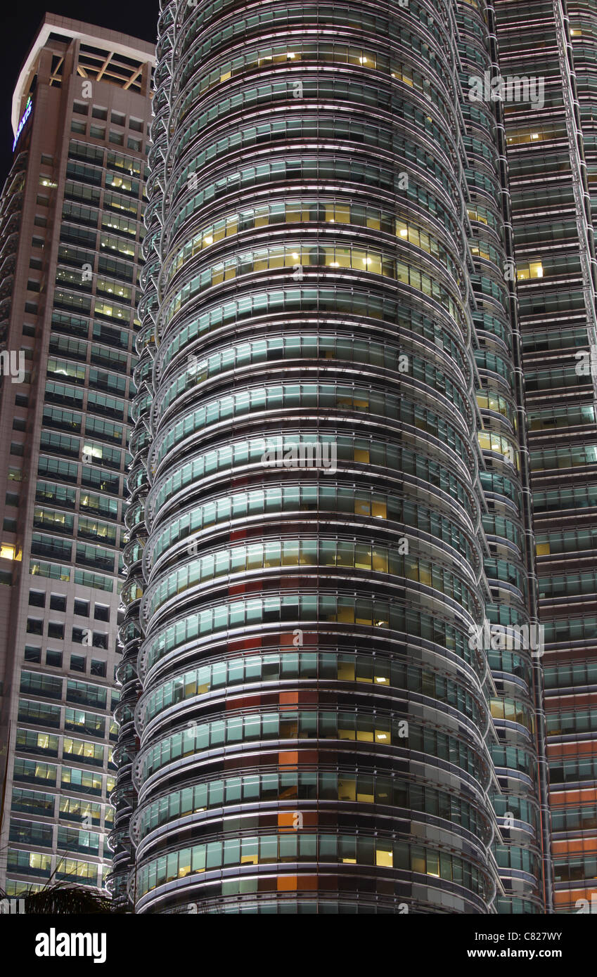 Detail of Menara Petronas towers, Kuala Lumpur, Malaysia Stock Photo ...