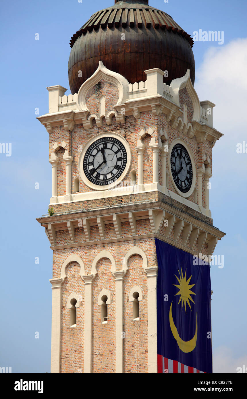 The clock tower of the Sultan Abdul Samad Building, Merdeka Square ...