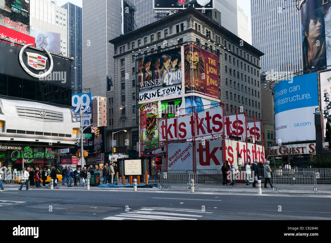 Times Square and the TKTS discount tickets booth in New York City Stock ...