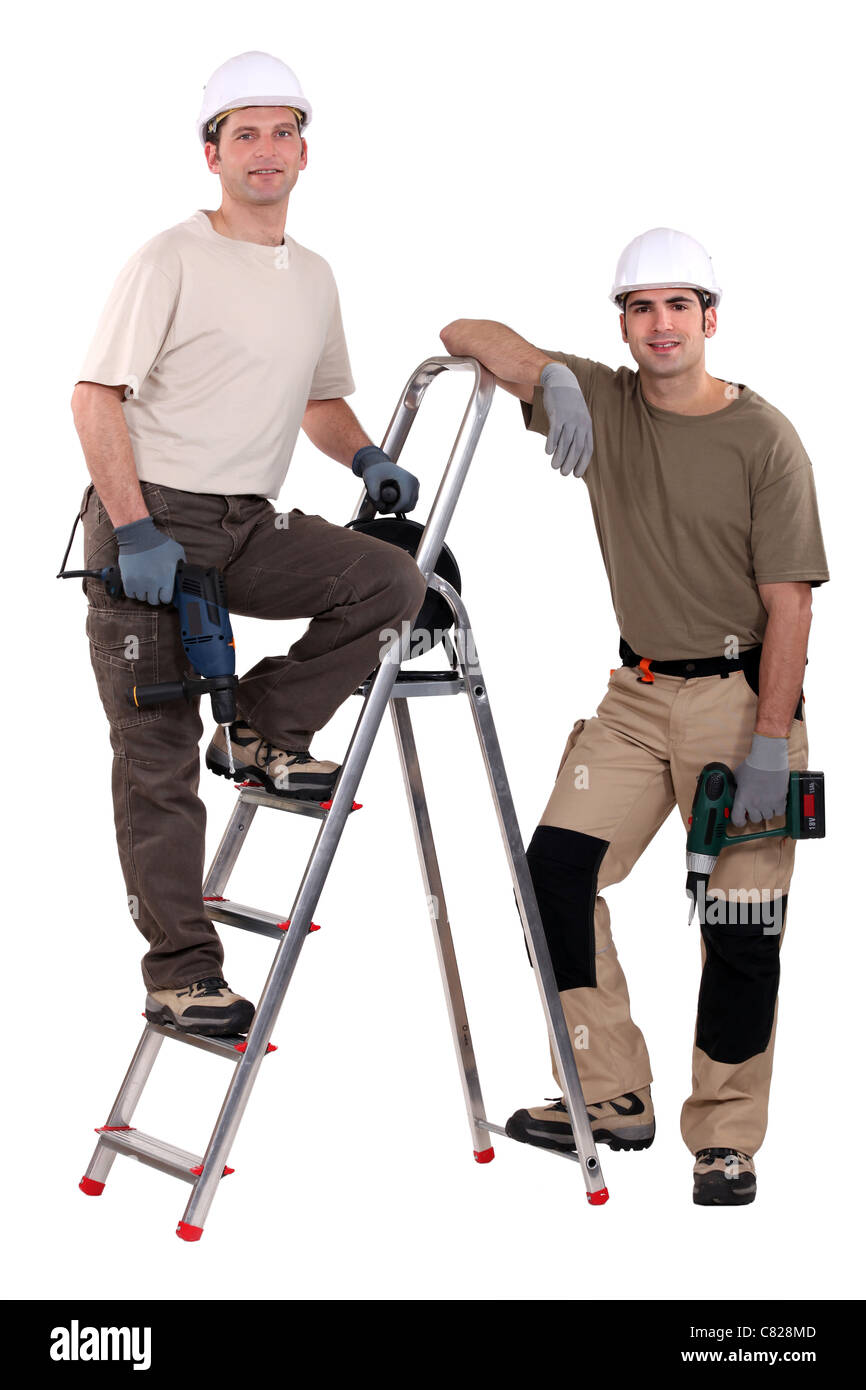 Two men posing Cut Out Stock Images & Pictures - Alamy