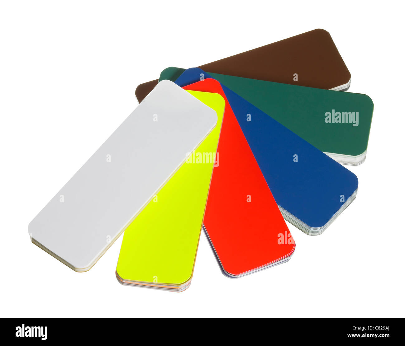 studio photography of a spread color chart isolated with clipping path ...