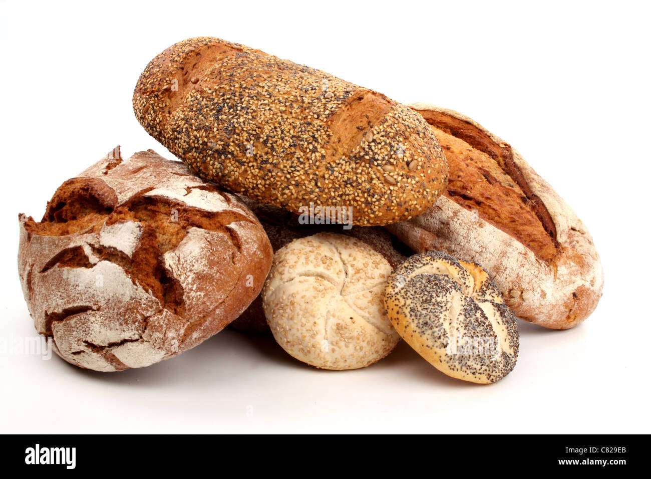 Bread buns in studio Cut Out Stock Images & Pictures - Alamy