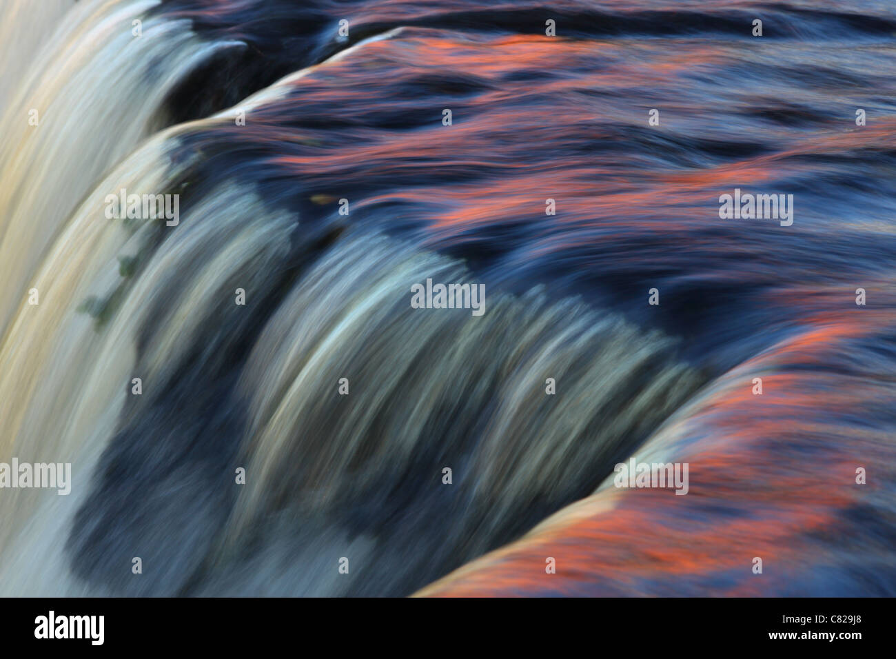 Colorful reflection and stripes of a Keila-Joa waterfall. Europe Stock ...