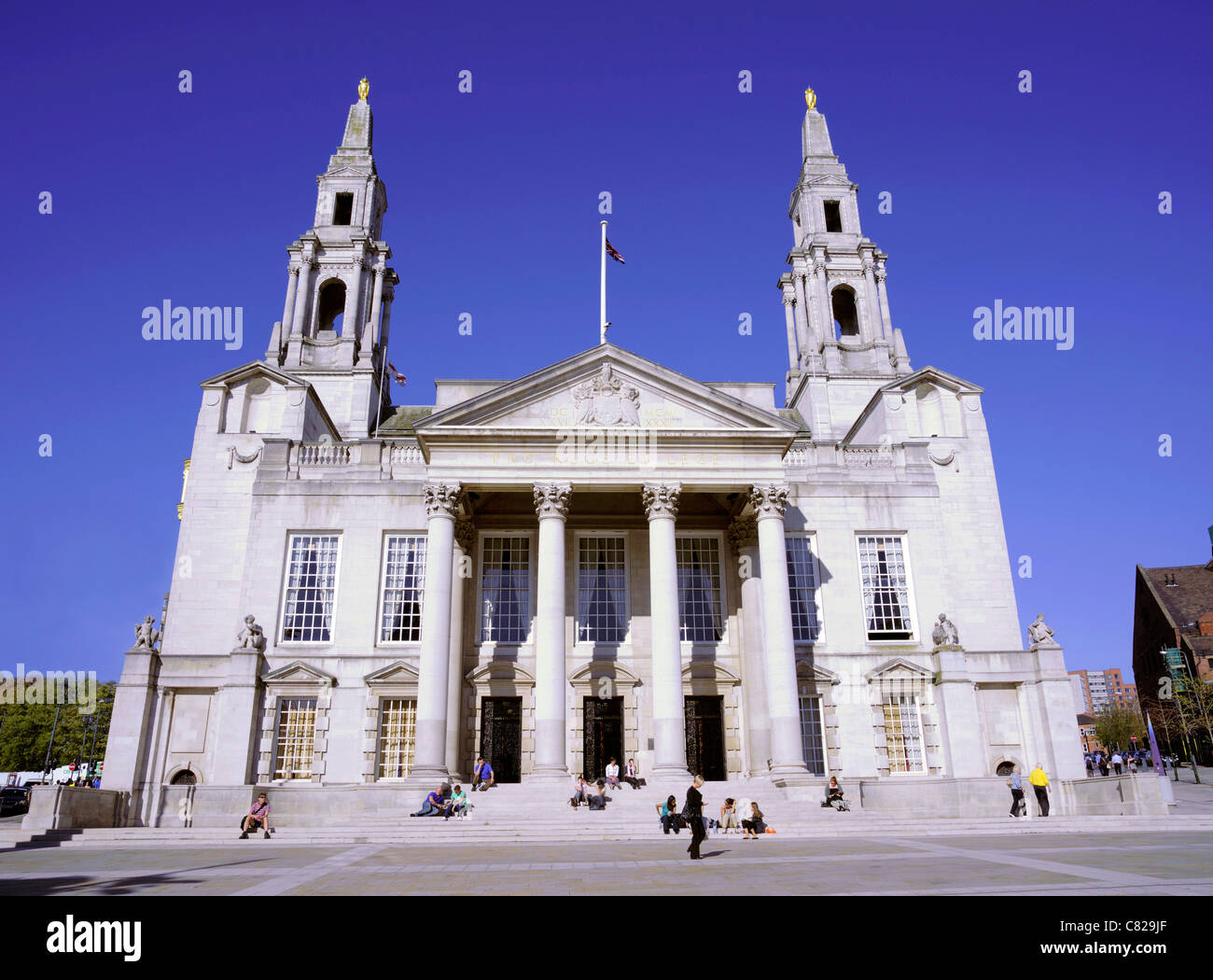 Leeds civic hall designed by vincent harris opened by King George V in ...