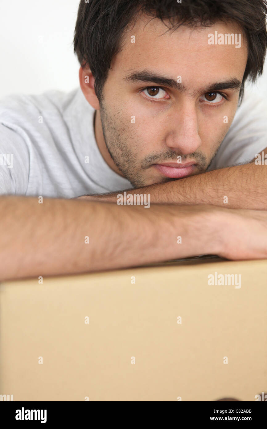 Portrait of man disappointed Stock Photo - Alamy