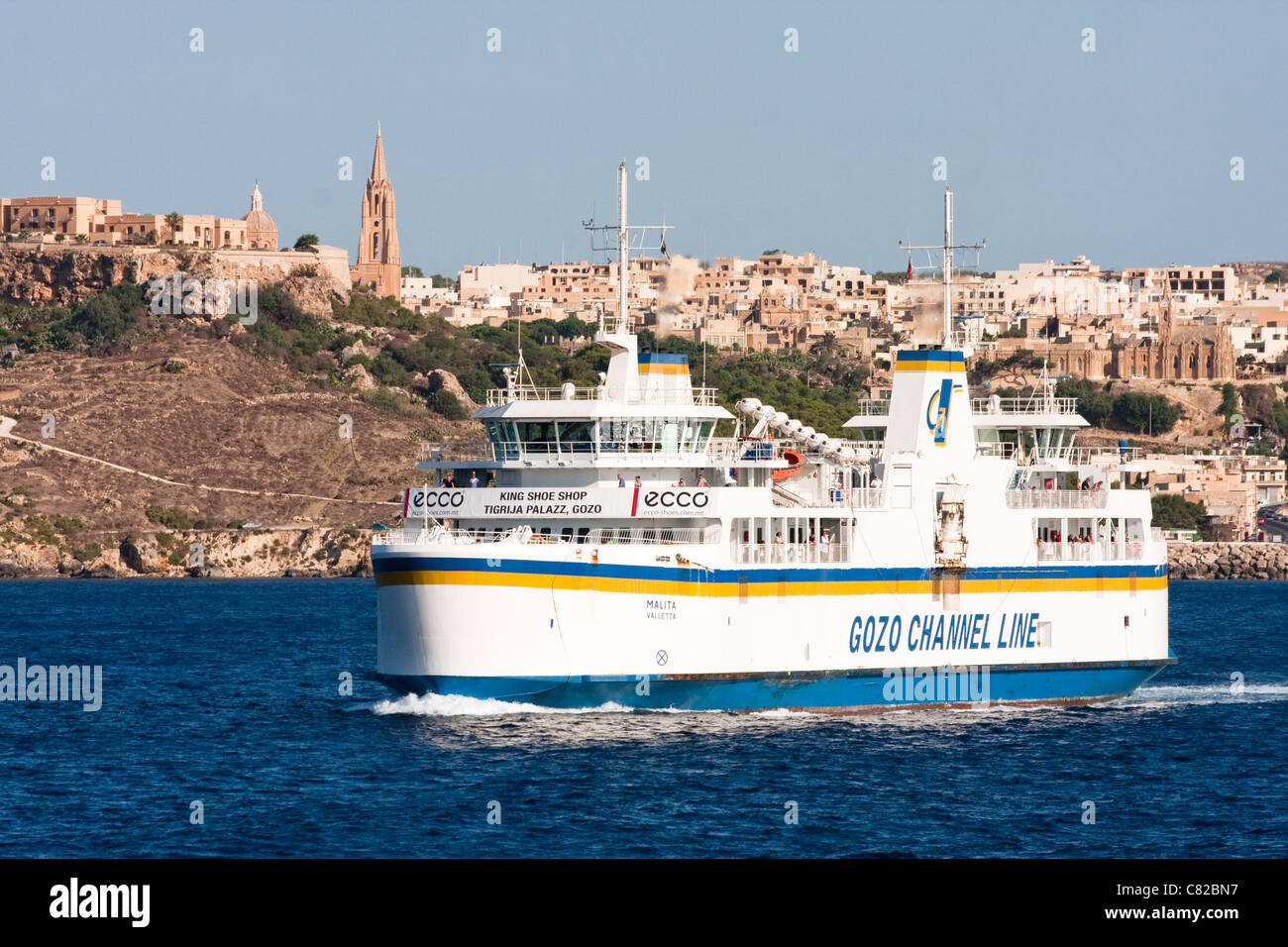 Gozo Channel Line, leaving Mgarr Harbour, Gozo Stock Photo - Alamy