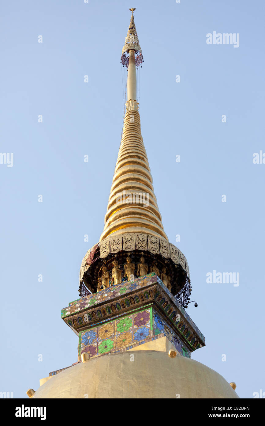 buddhist temple golden spire in Chiang mai, Thailand Stock Photo - Alamy