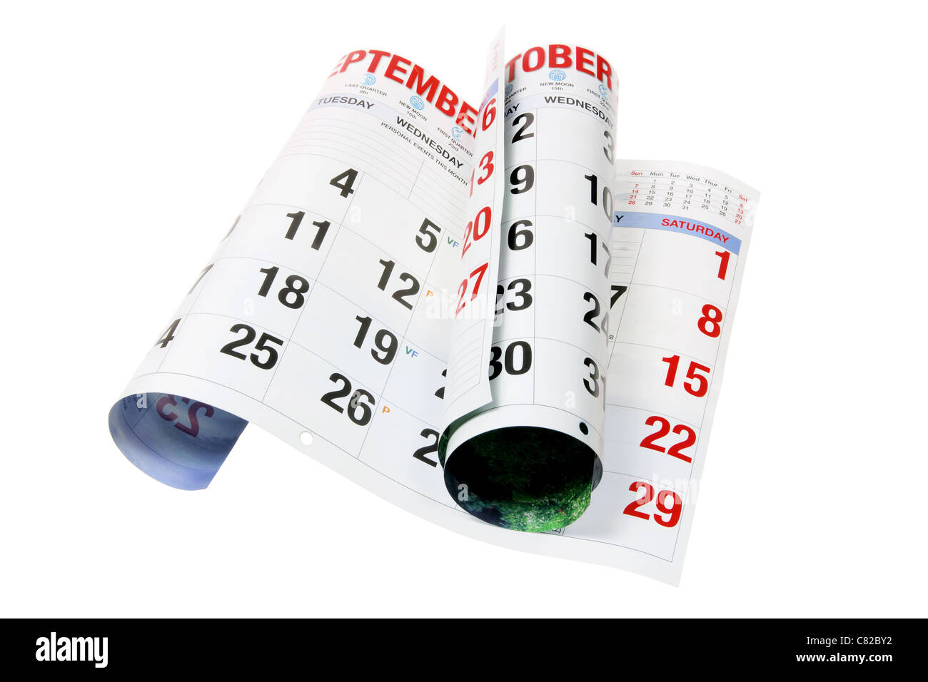 Year date calendar Cut Out Stock Images & Pictures - Alamy