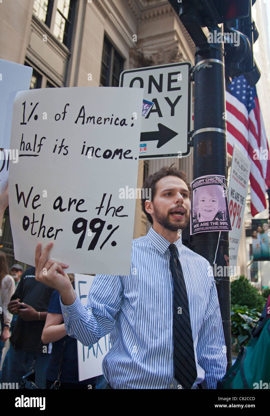 "Occupy Chicago" Protest Against Economic Inequality Stock Photo - Alamy