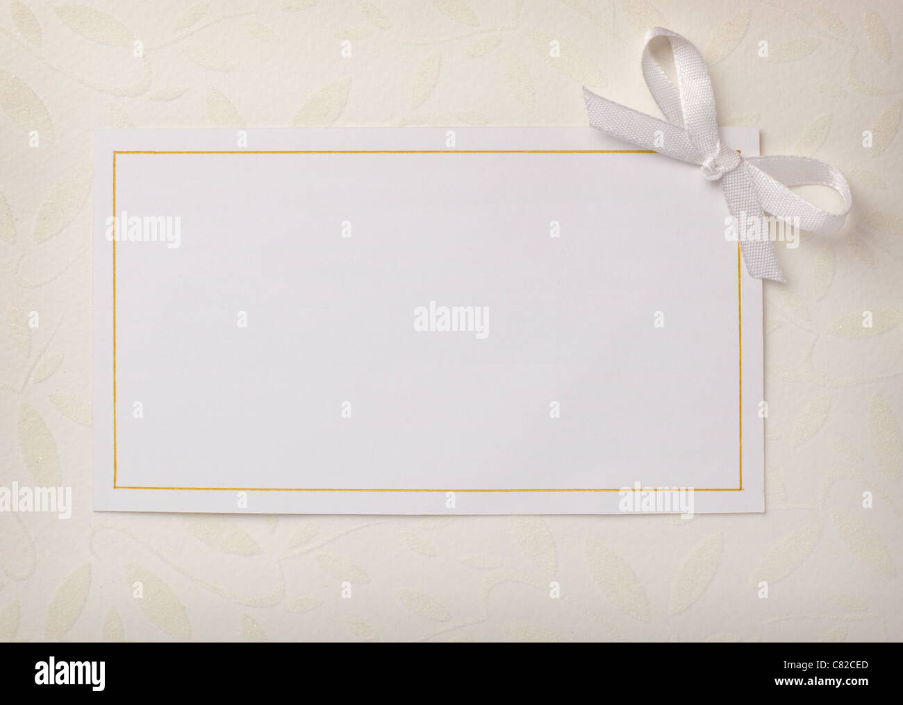 greeting card with ribbon Stock Photo - Alamy