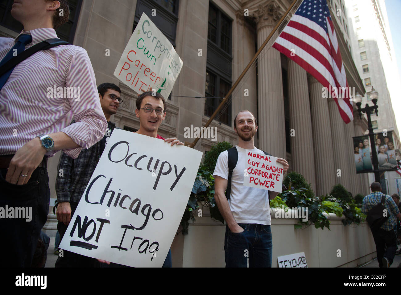 "Occupy Chicago" Protest Against Economic Inequality Stock Photo - Alamy