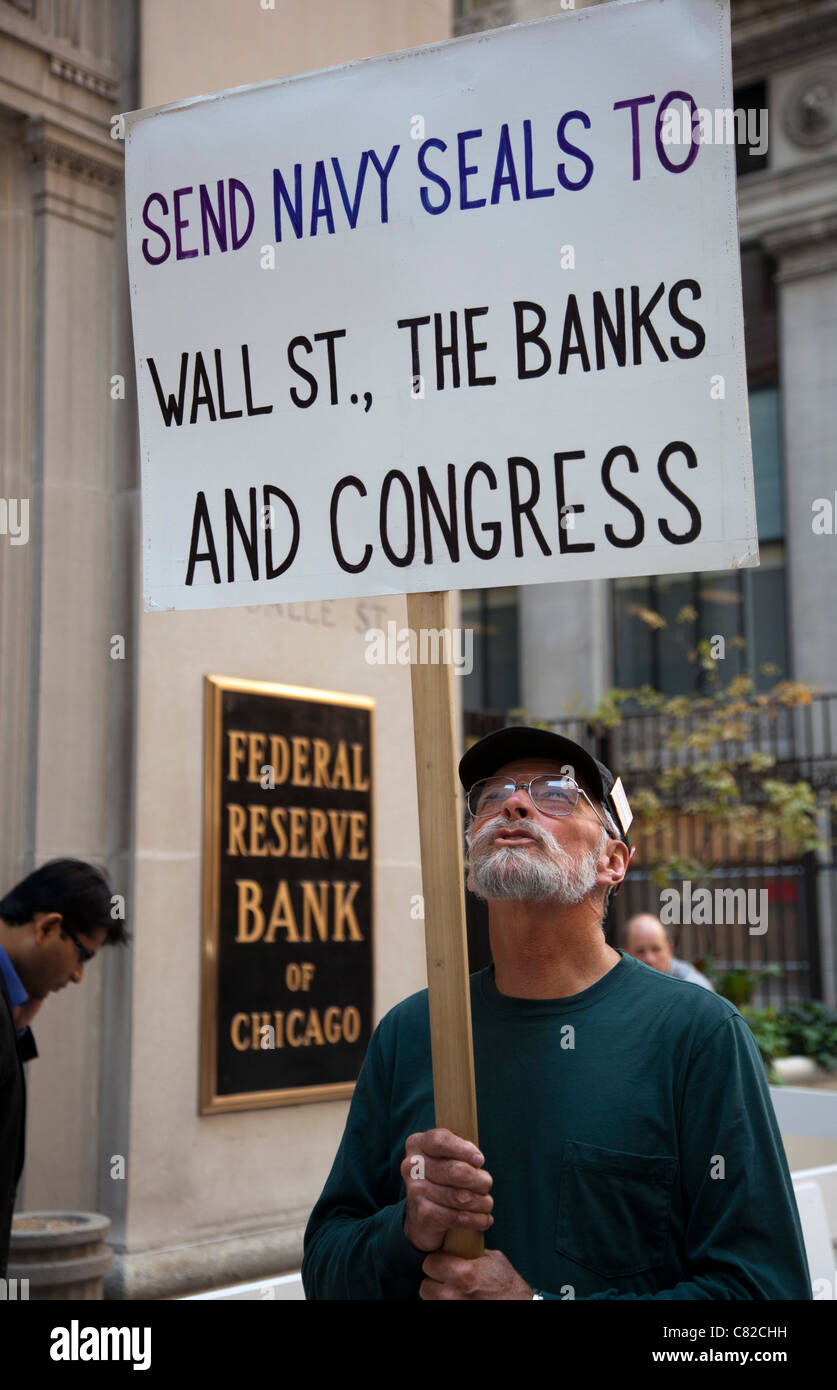 "Occupy Chicago" Protest Against Economic Inequality Stock Photo - Alamy