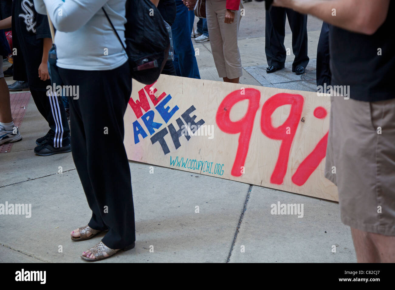 "Occupy Chicago" Protest Against Economic Inequality Stock Photo - Alamy
