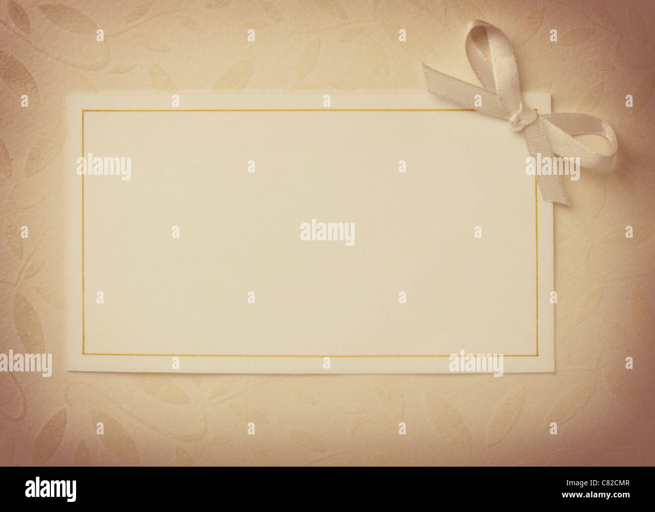 greeting card with ribbon Stock Photo - Alamy